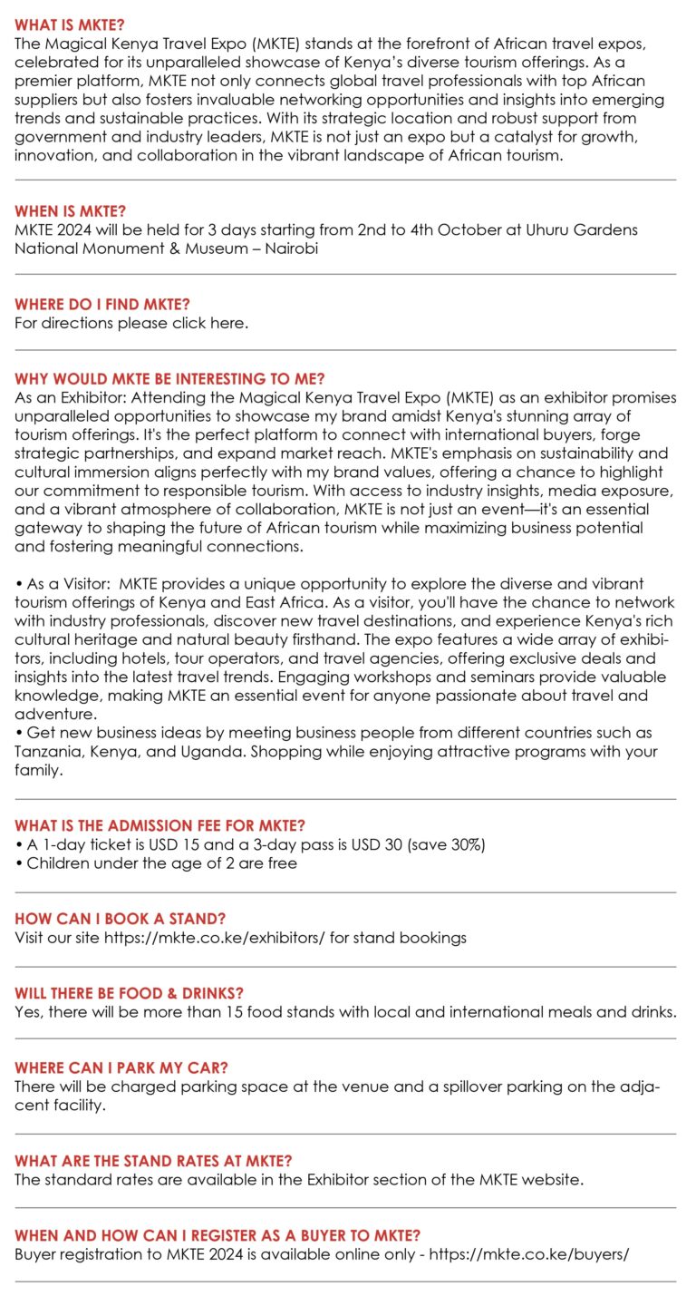 FAQS – Magical Kenya Travel Expo